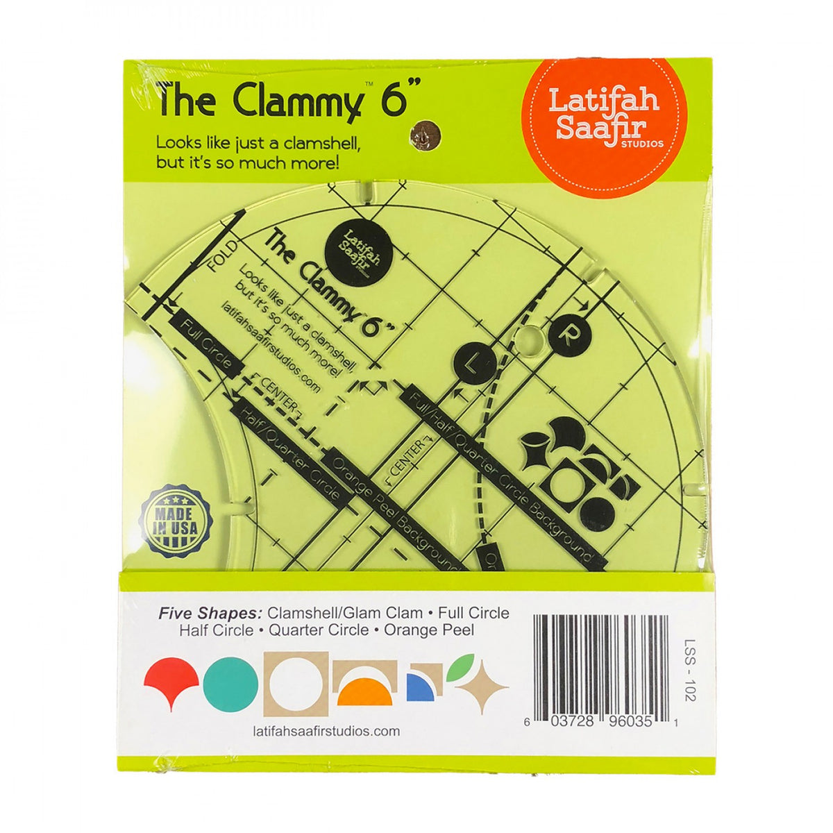 Clammy 6in Template by Latifah Saafir – Quilt in a Day