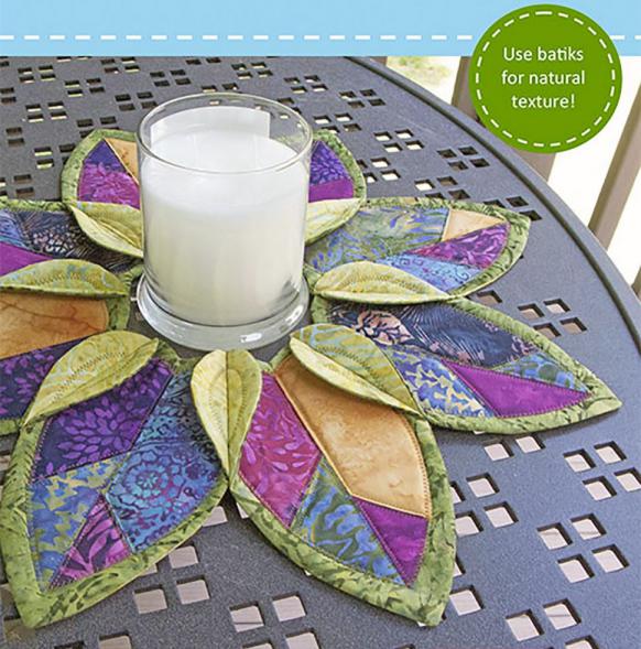 PoorHouse Quilt Designs: Fold N Stitch Leaf Topper – Quilt in a Day