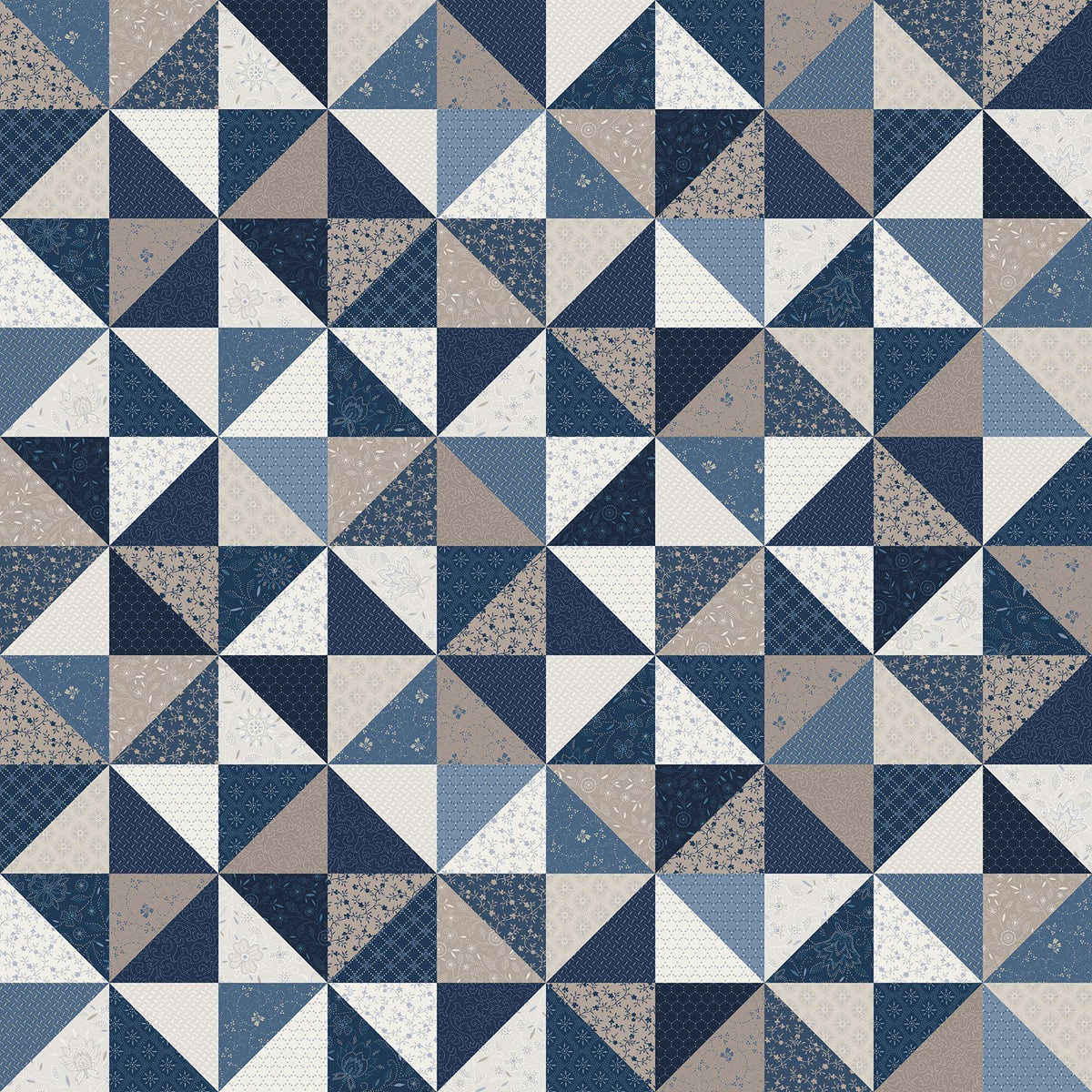 MAYWOOD - Patchwork Blue by Maywood Studio - Patchwork Running Blocks ...