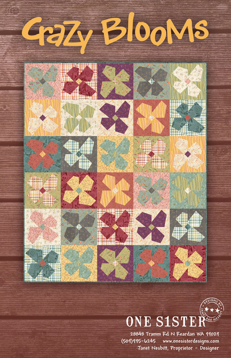 Crazy Blooms Quilt Pattern by One Sister – Quilt in a Day