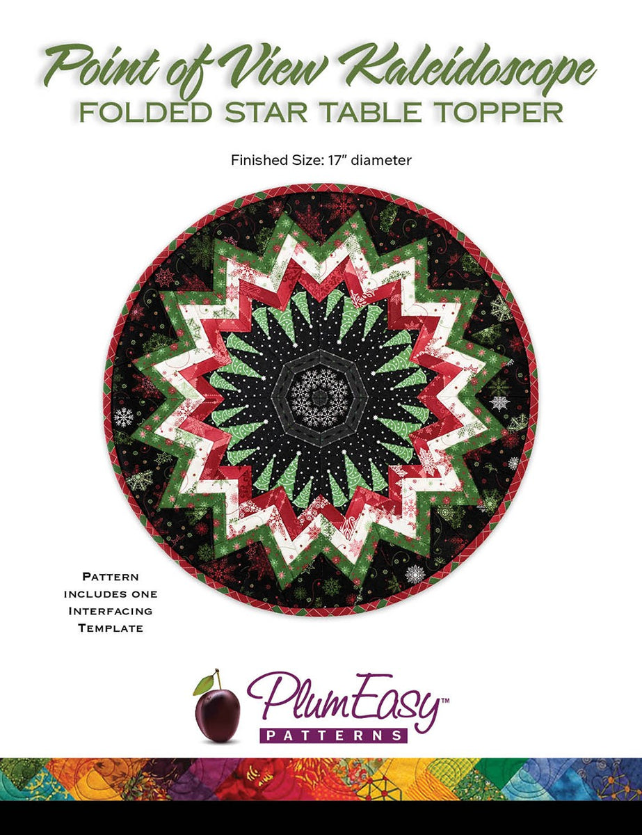 Point of View Kaleidoscope Folded Star Table Topper Pattern – Quilt in ...