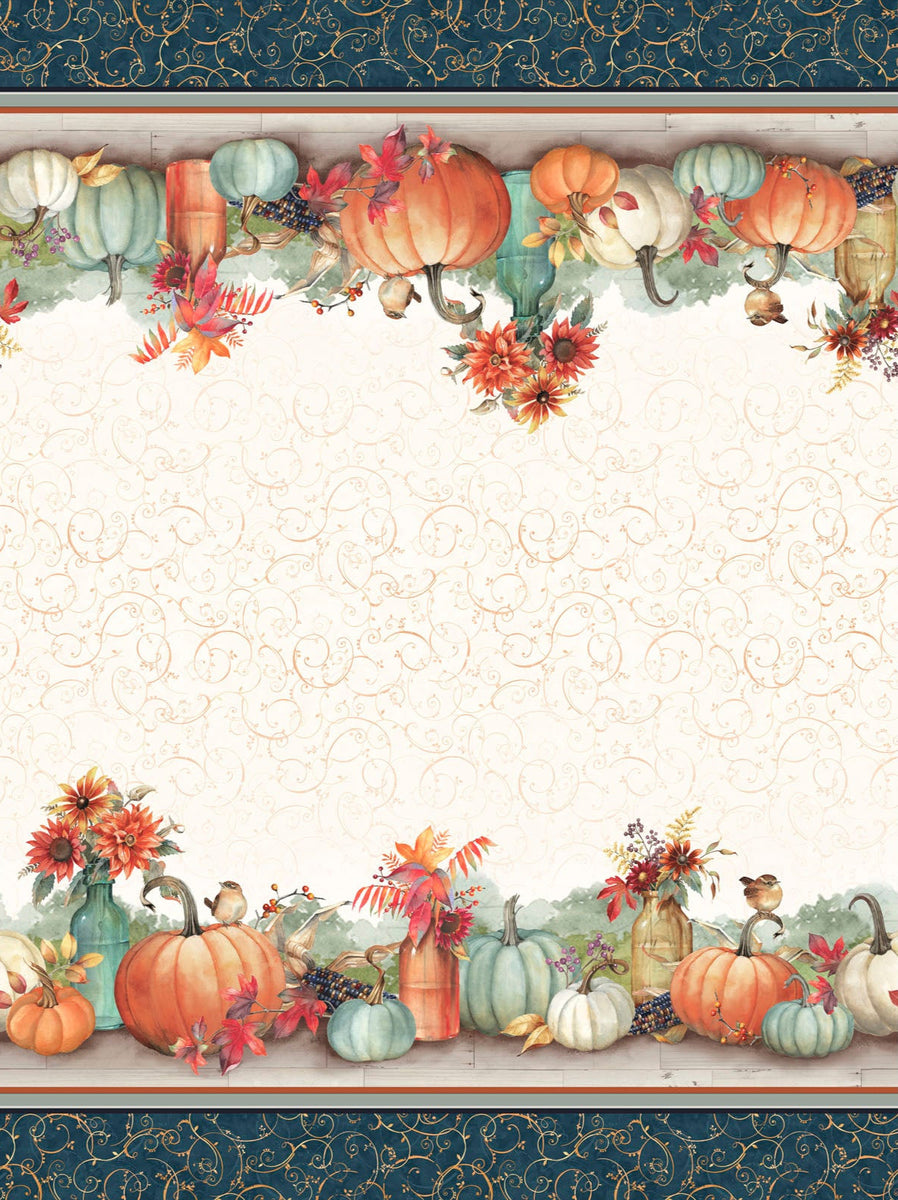 P&B TEXTILES - Bountiful by Sandy Clough - Harvest Scene Double Border ...