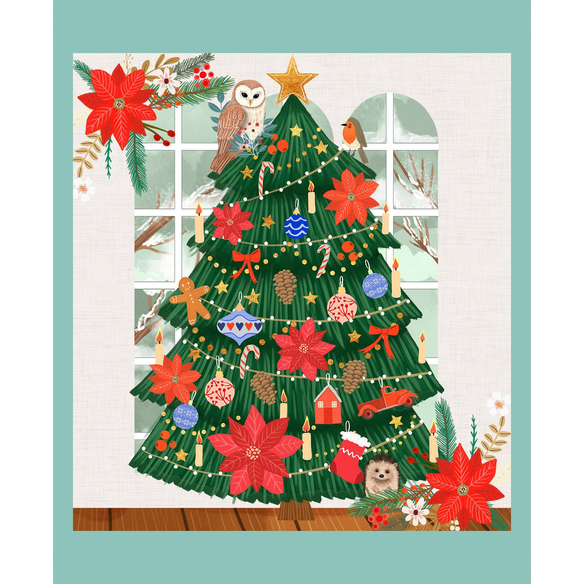 FREE SPIRIT - Christmas Cabin by Mia Charro - PANEL - Cozy Christmas ...