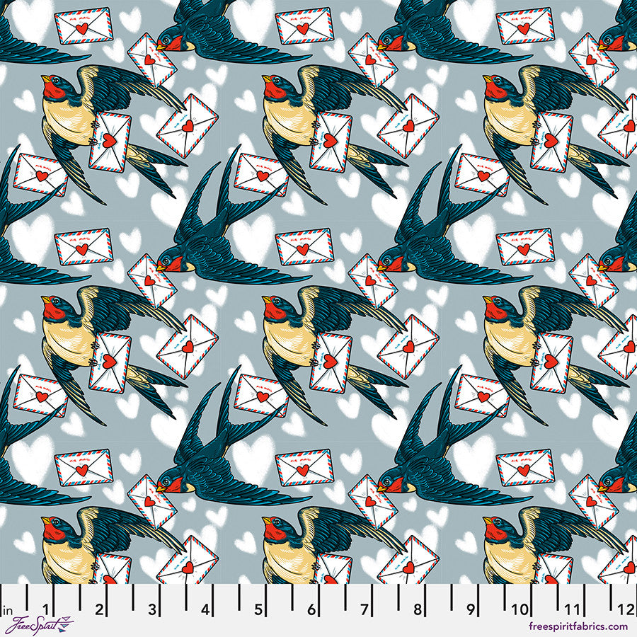 FREE SPIRIT - Love Letters by Club Hauer - Air Mail - Blue – Quilt in a Day