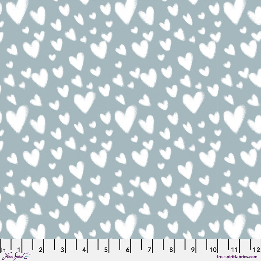 FREE SPIRIT - Love Letters by Club Hauer - Cloud Hearts - Blue – Quilt ...