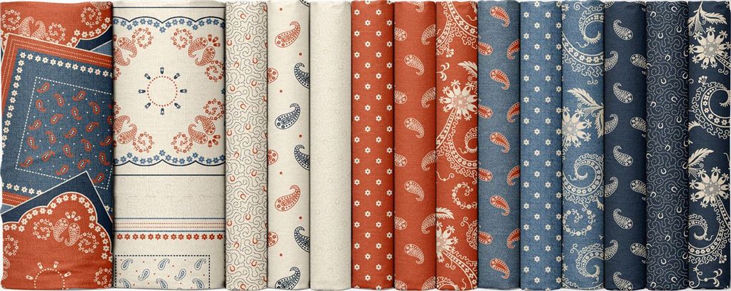 MARCUS FABRICS - Bandana Bliss by Smithsonian Institution - Squares ...
