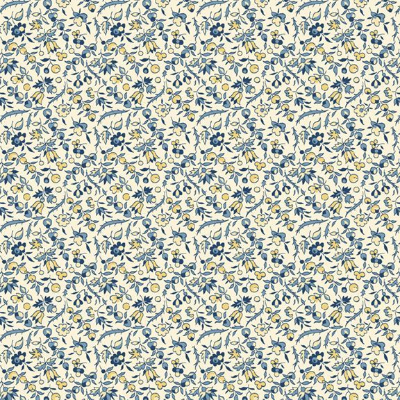 MARCUS FABRICS - Middleboro Road by Suzi Smith - Flower Field - Cream ...