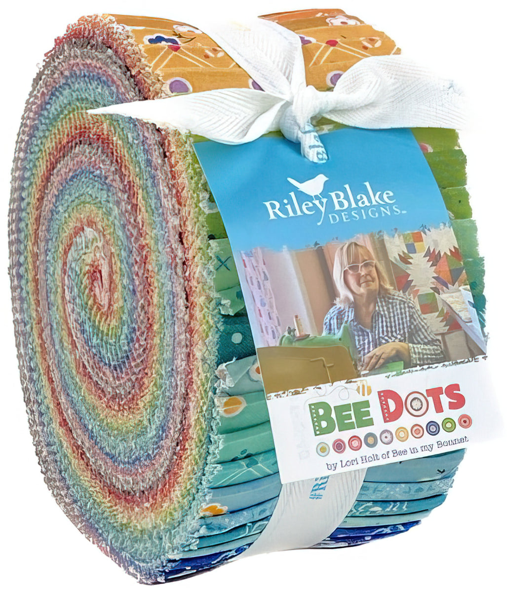 Riley Blake - Bee Dots 2.5 inch Rolie Polie by Lori Holt 40 pcs – Quilt ...