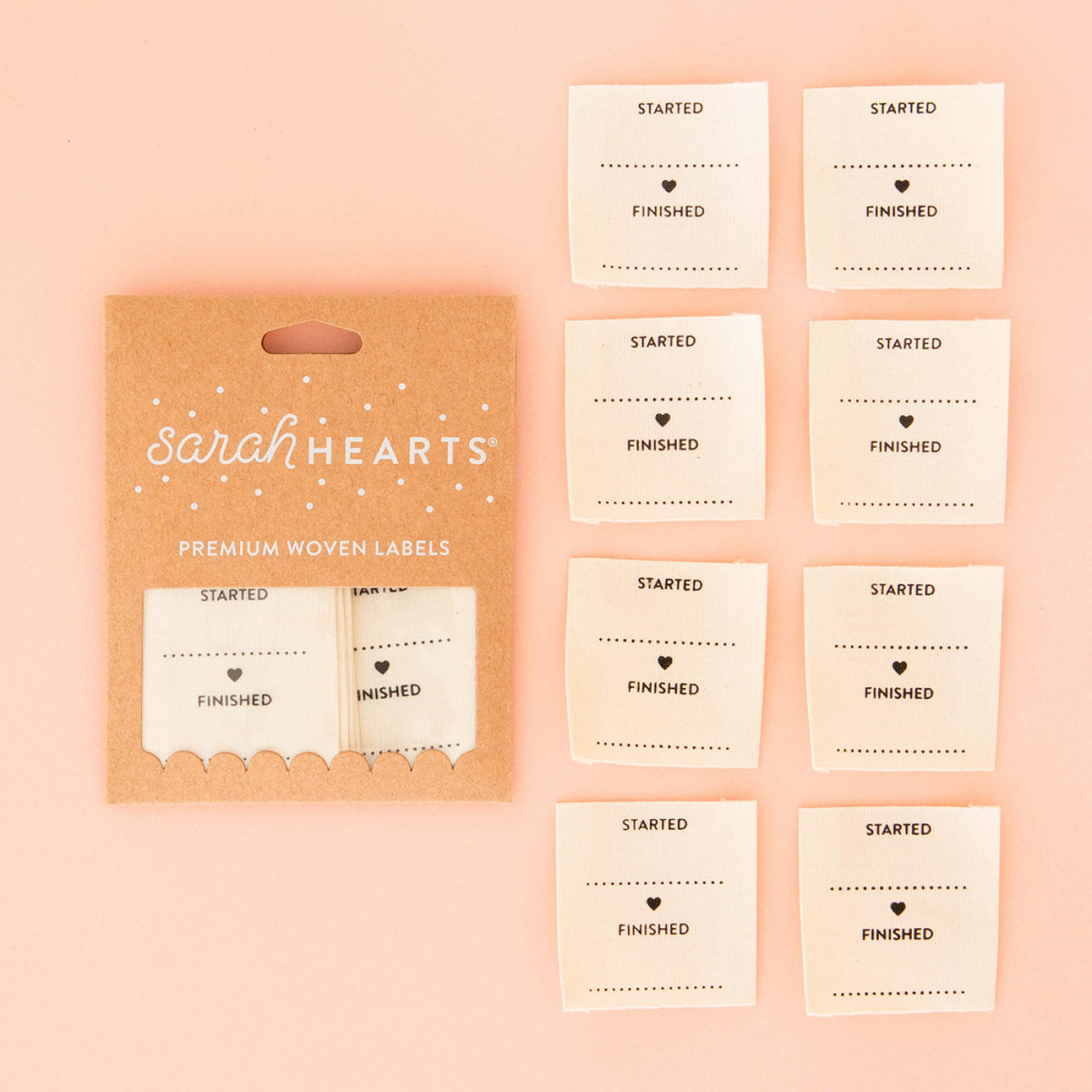 Started/Finished Organic Cotton Write-In Labels by by Sarah Hearts ...