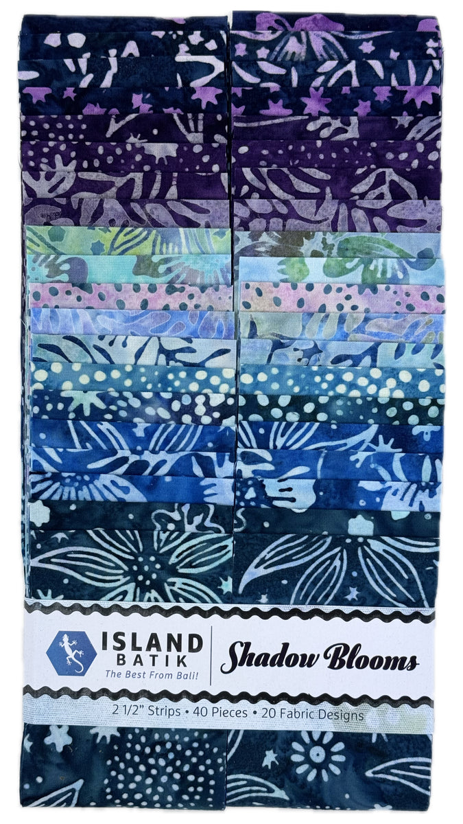 Island Batiks - Shadow Blooms 2.5" Strip Pack 40 pcs – Quilt in a Day
