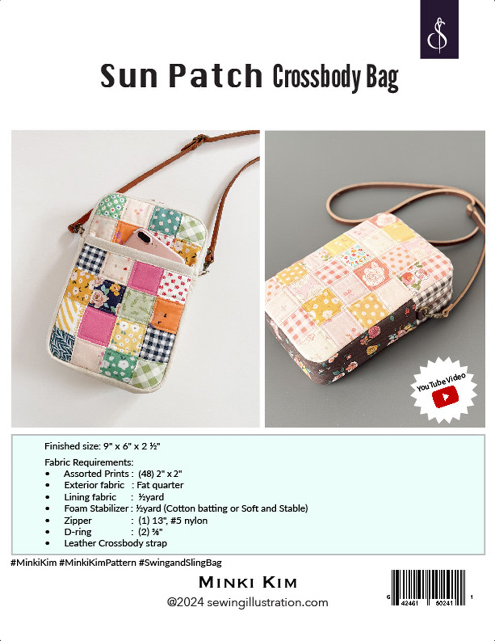Sun Patch Crossbody Bag Pattern by Minki Kim – Quilt in a Day