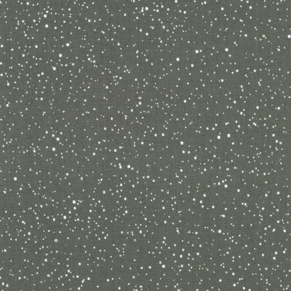 KAUFMAN - Holiday Charms - Metallic - Dots - Graphite – Quilt in a Day
