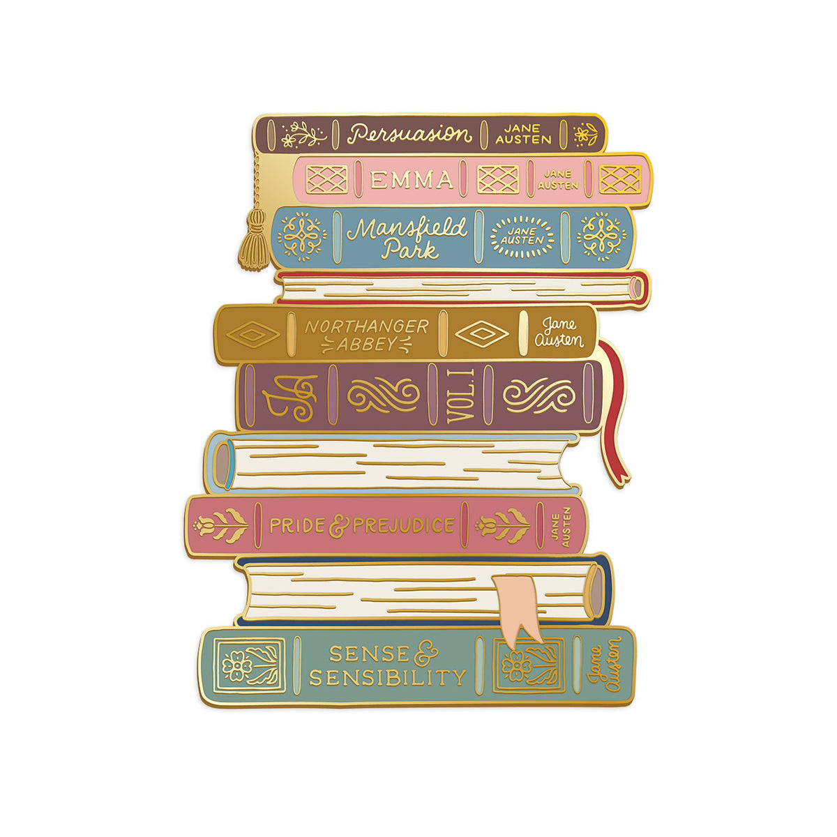 Jane Austen Stacked Books Needle Minder – Quilt in a Day