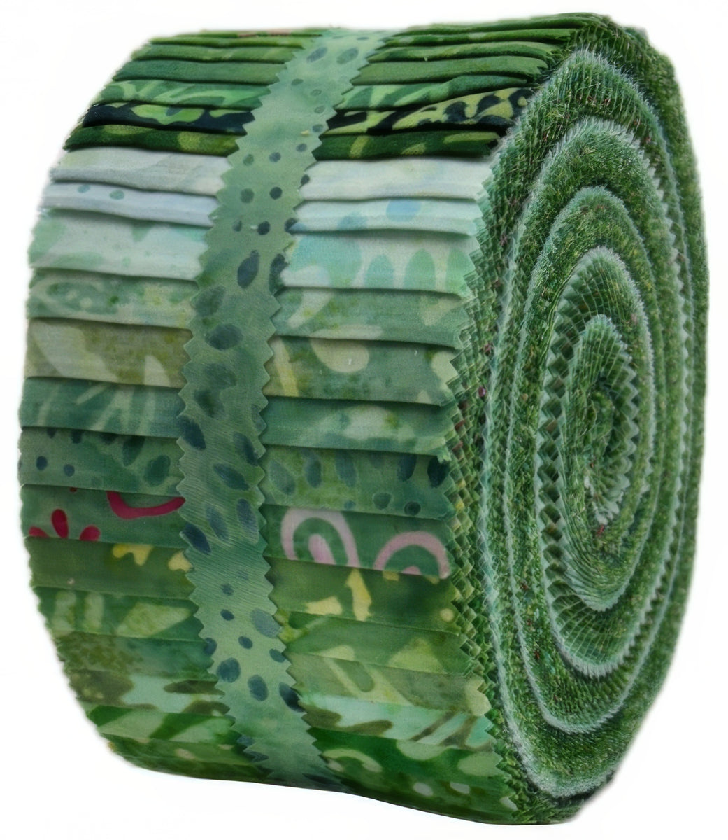 Maywood Studio - Java Batiks: Green TWO 2.5 Inch Strips 40 pc – Quilt ...