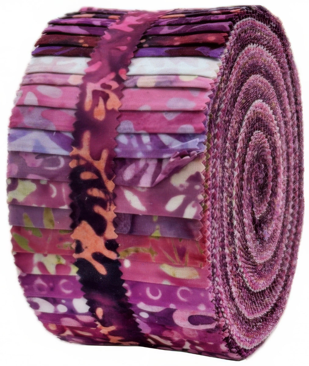 Maywood Studio - Java Batiks: Wine Purple TWO 2.5 Inch Strips 40 pc ...