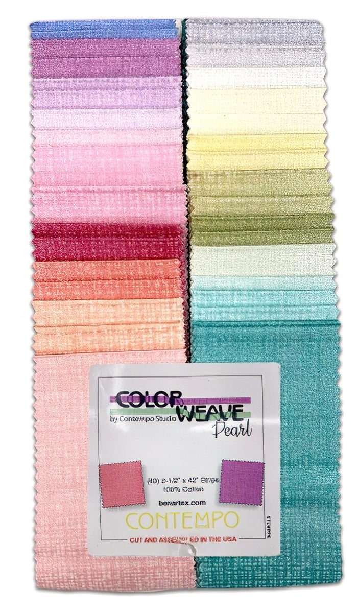 Benartex - Color Weave Pearl Strip-Pies 2.5 Inch Strips – Quilt in a Day