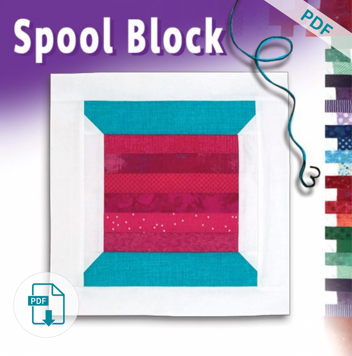 Spool Sew PDF Quilt Pattern by Sew Many Notions – Quilt in a Day