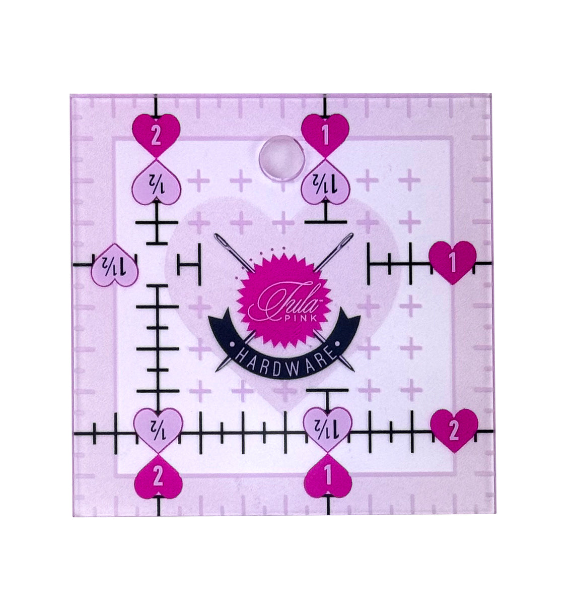 Tula Pink 2.5in x 2.5in Non Slip Heart Ruler – Quilt in a Day