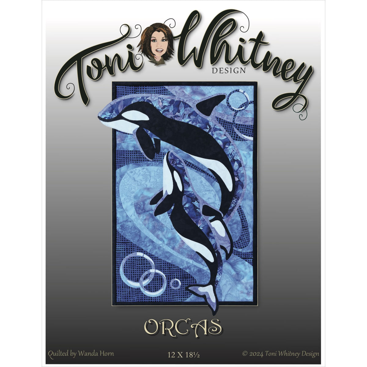 Orcas - Killer Whales - a Toni Whitney Fusible Applique Art Quilt Patt ...