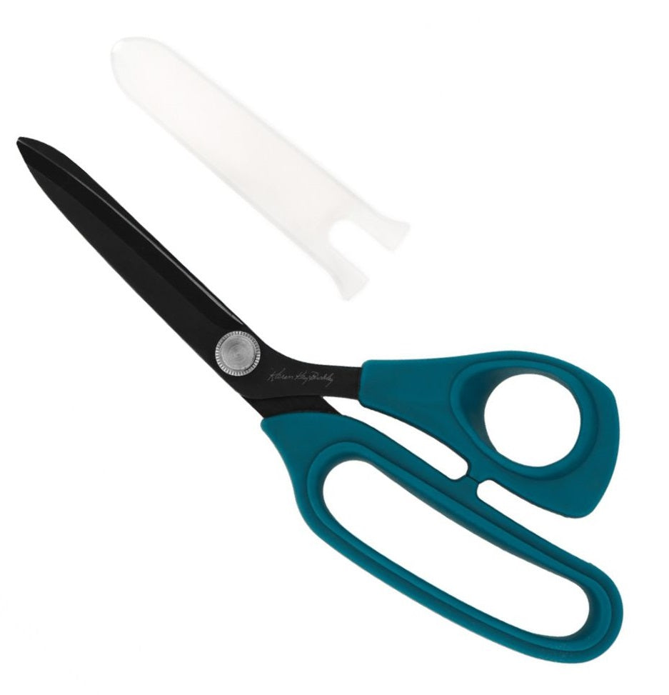 Perfect Scissors Teal 8.5" Bent Handle Micro-serrated Blade – Quilt in ...