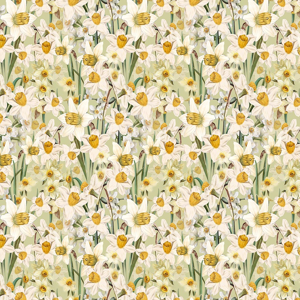 CLOTHWORKS - Spring Garden by Katie Pertiet - Digital - Daffodils - Li ...