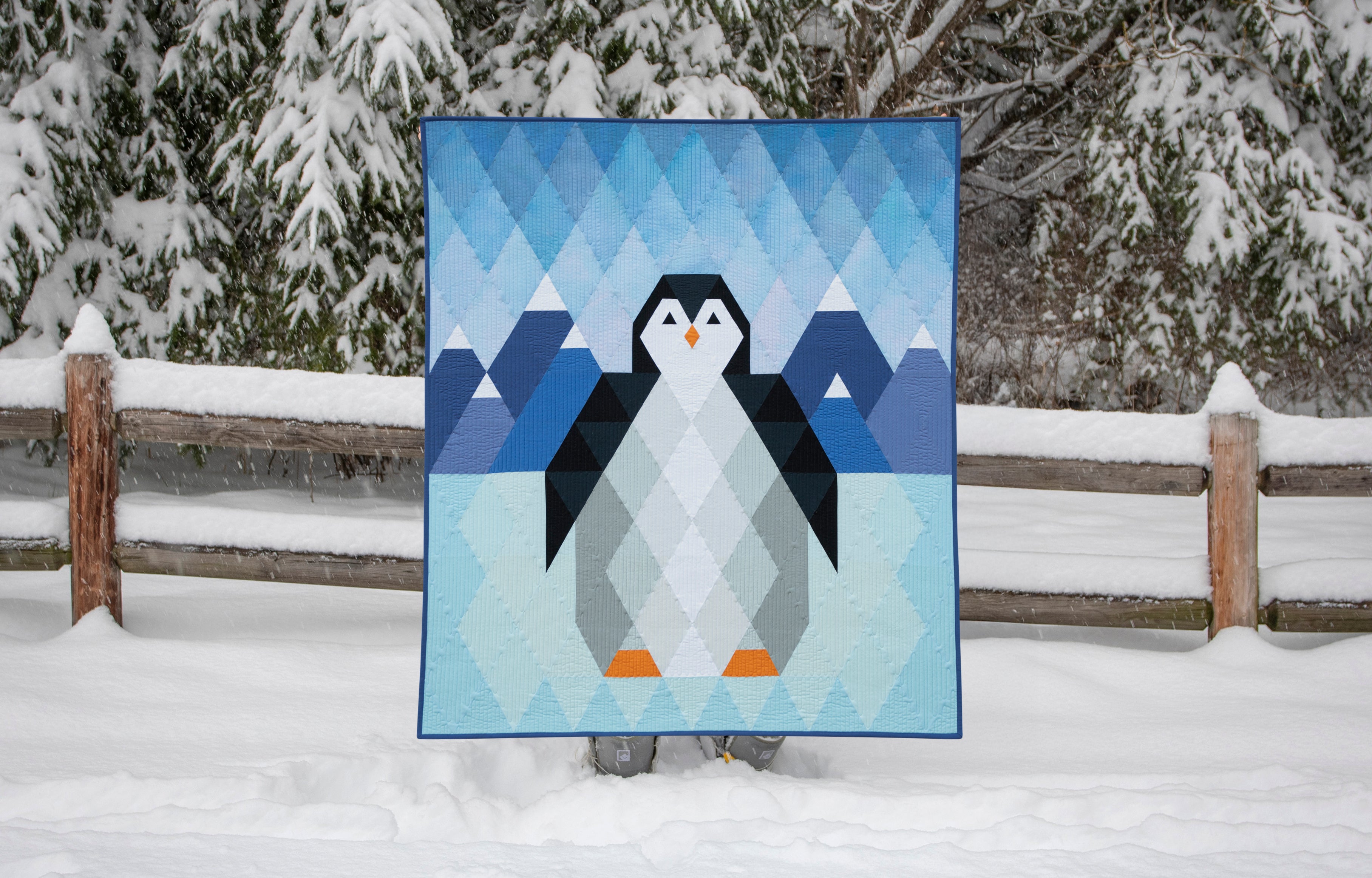 Percy the Penguin Quilt Pattern by Krista Moser – Quilt in a Day