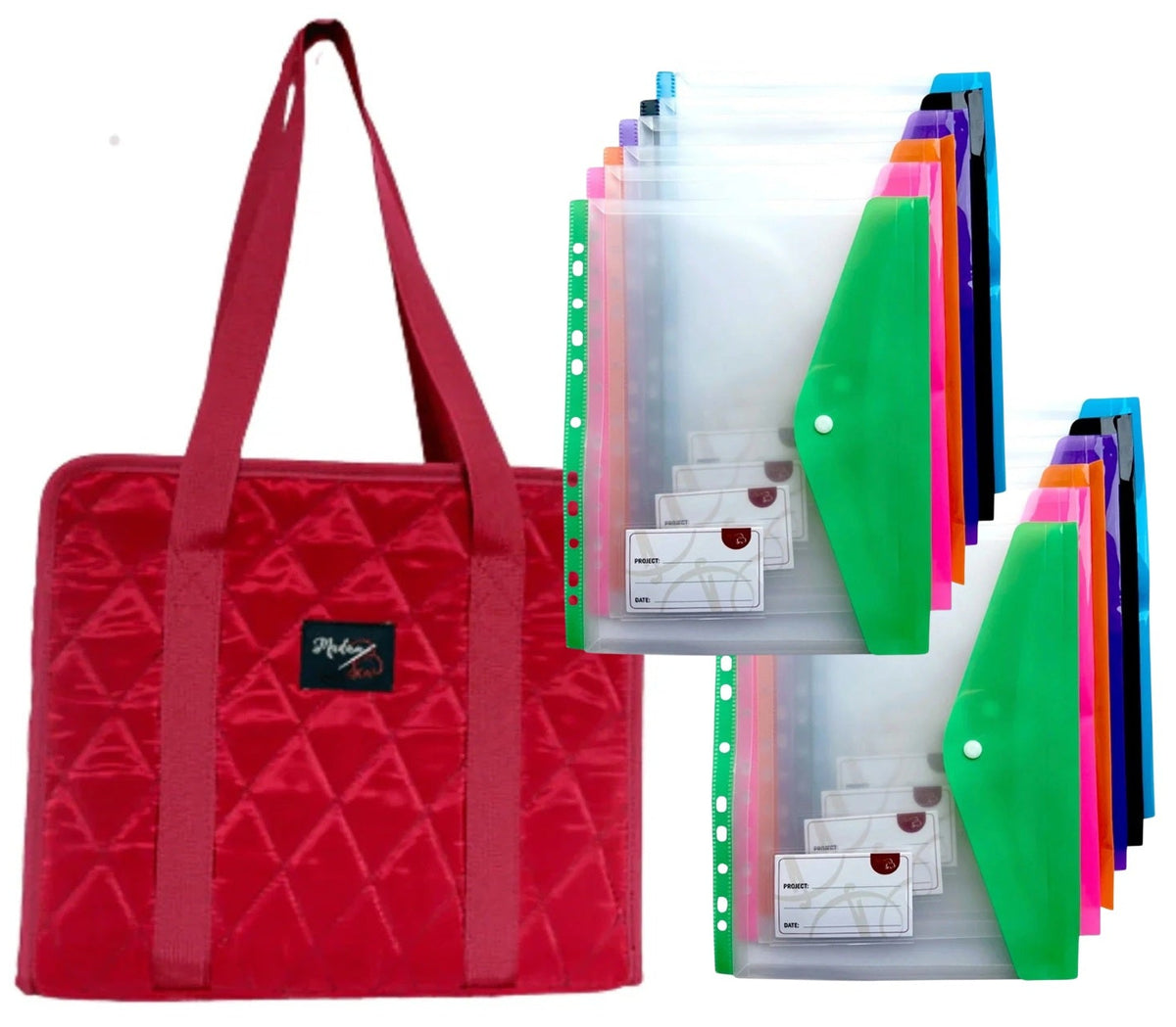 Zippered Binder Bag & Binder Pockets Combo by Madam Sew – Quilt in a Day