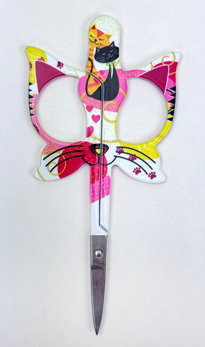 Pink Cat Scissors – Quilt in a Day