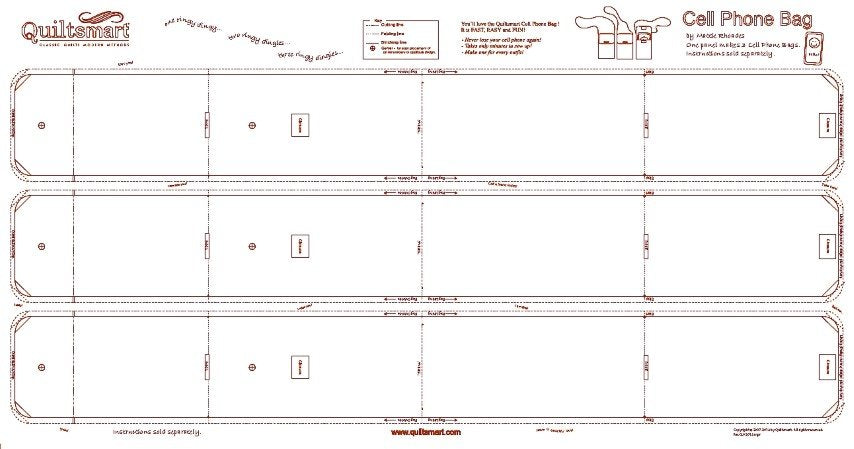 Cell Phone Bag Panel by Quiltsmart – Quilt in a Day