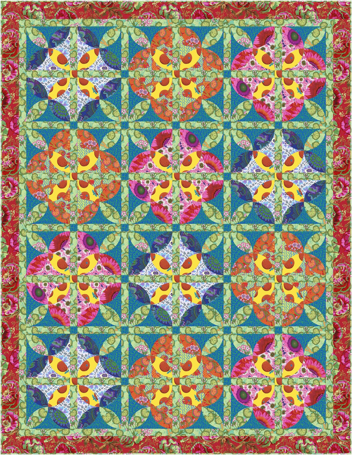 Melon Blossom Quilt Pattern by Tamarinis – Quilt in a Day