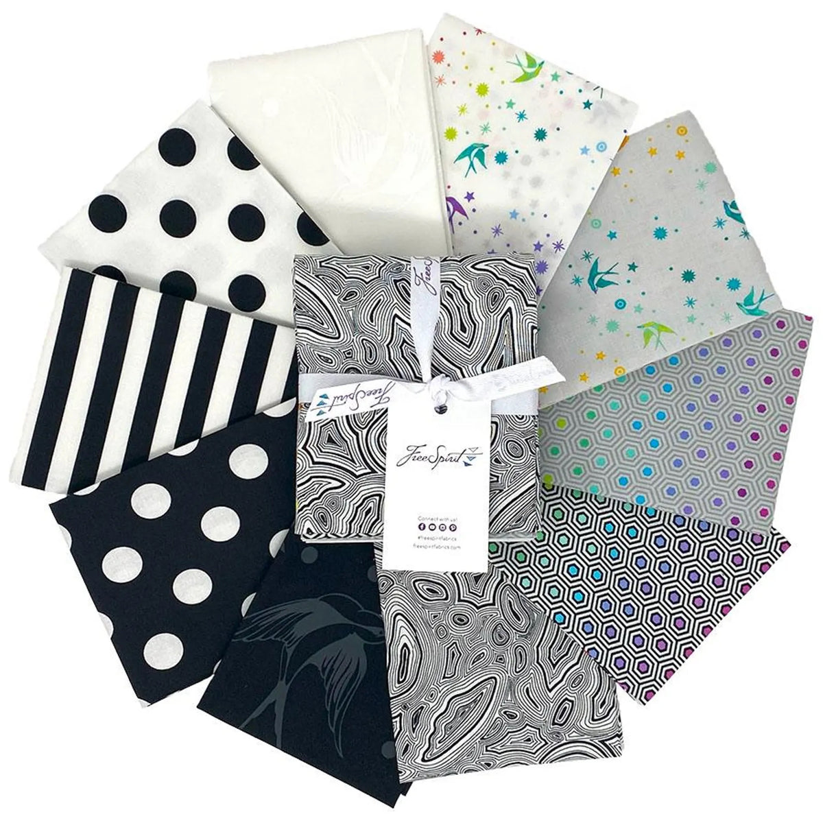 Free Spirit - True Colors: Graphite Fat Quarter Bundle 10 pcs – Quilt ...