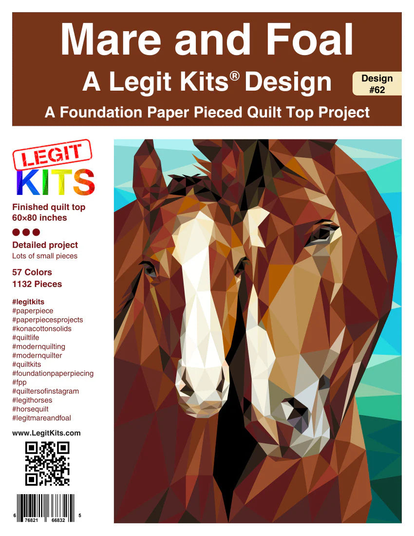 Mare & Foal Foundation Quilt Pattern by Legit Kits – Quilt in a Day