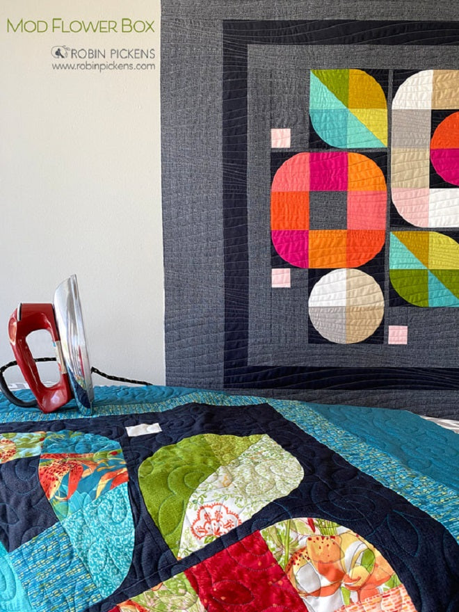 Mod Flower Box Quilt Pattern By Robin Pickens Quilt In A Day