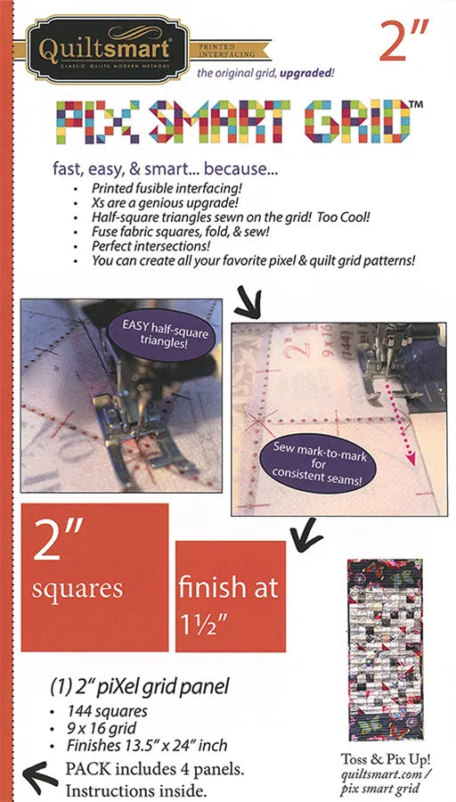 2" PiXel Interfacing Grid Panel by Quiltsmart – Quilt in a Day