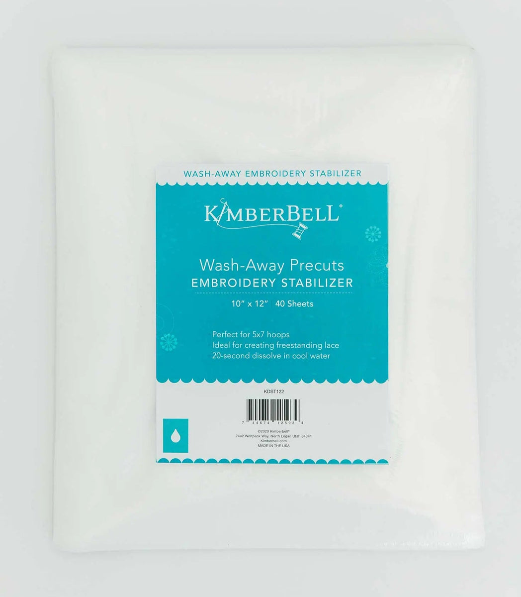 KimberBell Wash-Away Precuts 10x12 Embroidery Stabilizer - 40 ct ...