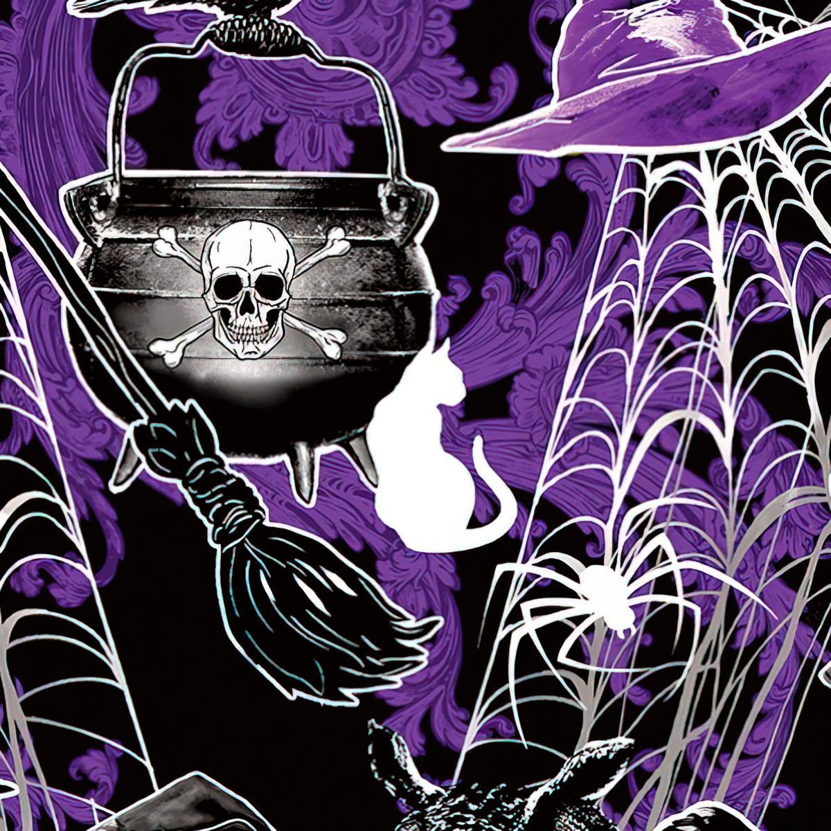 Skinny - SK11831 - 2/3 yds - BENARTEX - Halloween Spirit- Fright Night ...