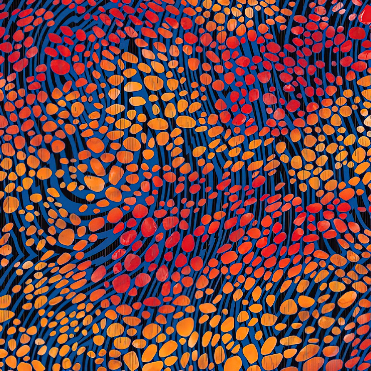 BENARTEX - Season of the Sun by David Galchutt - Pebble - Orange/Red ...