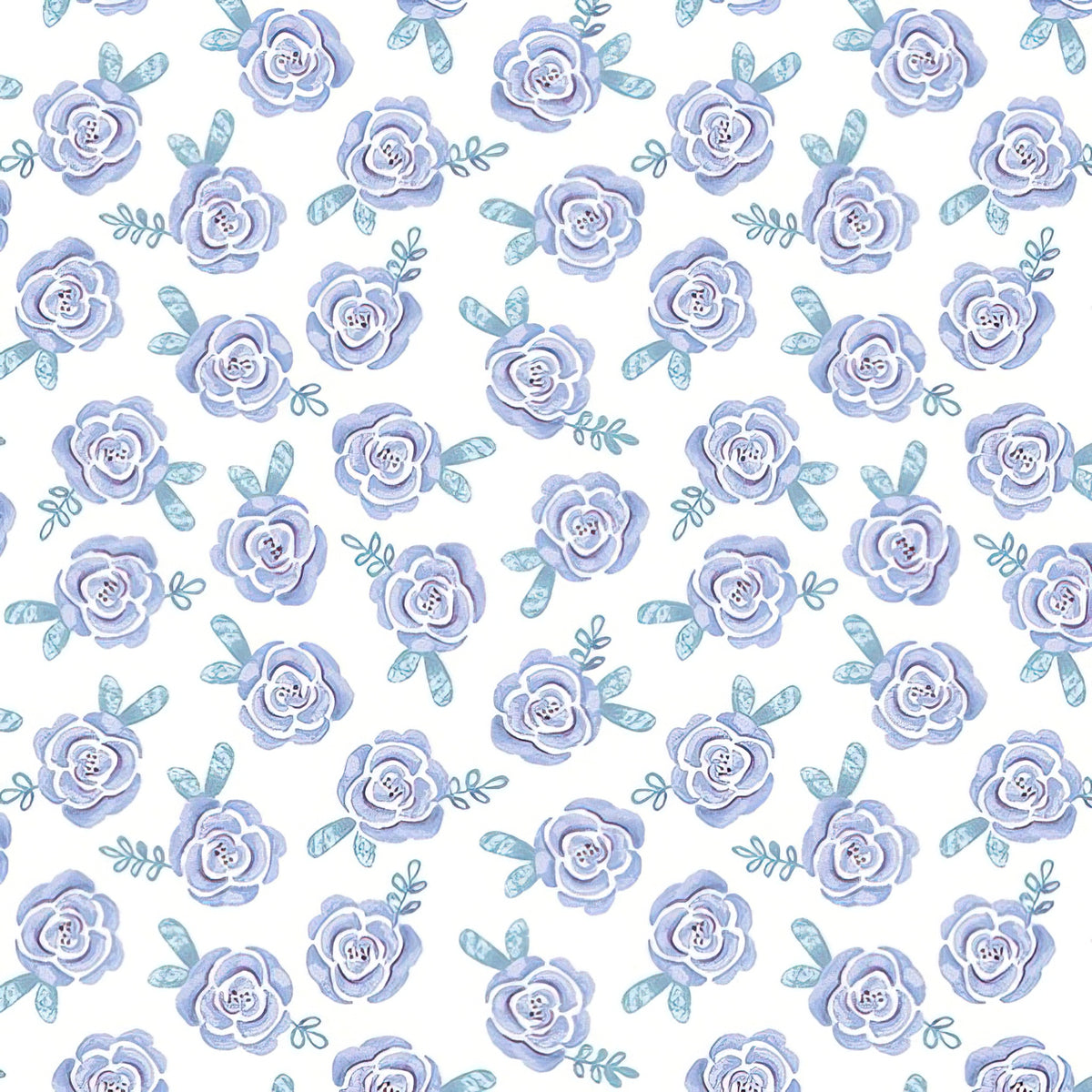BENARTEX - Dreamers by Jessica Flick - Roses - Blue/White – Quilt in a Day