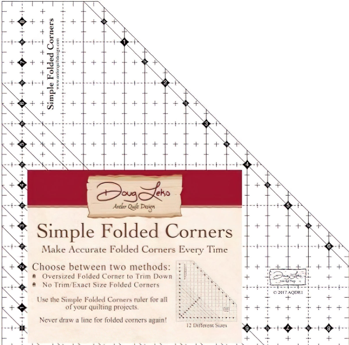 Simple Folded Corners Ruler by Doug Leko – Quilt in a Day