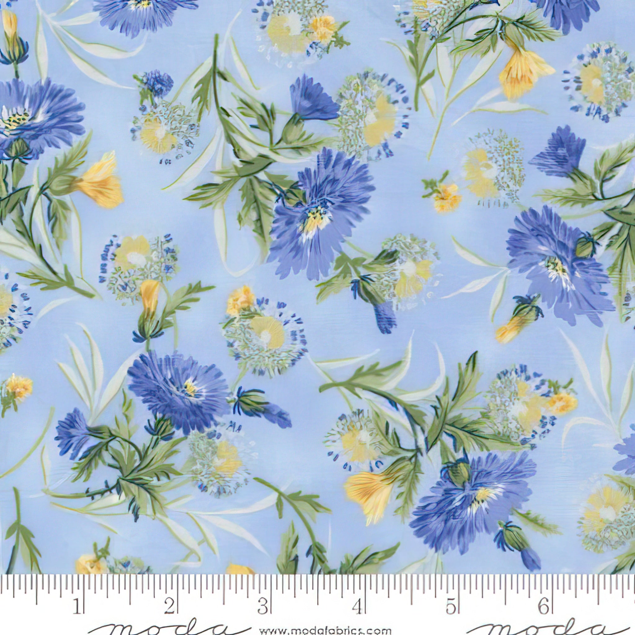 MODA FABRICS - Summer Breeze - Dandelions - Sky – Quilt in a Day