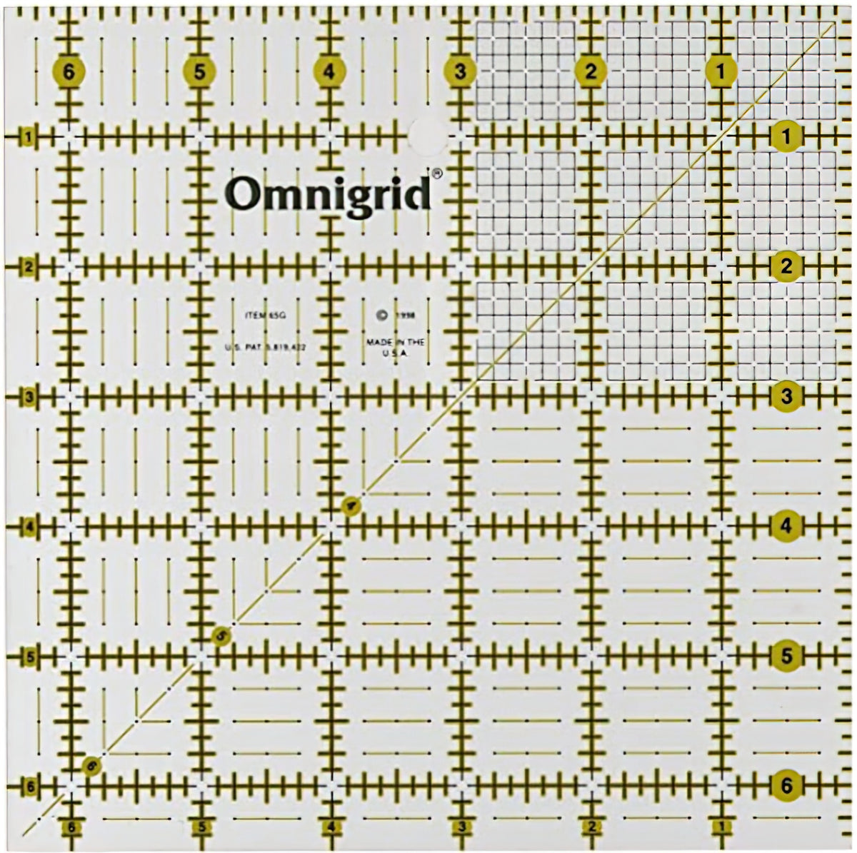 Omnigrid 6.5 Inch Square Ruler – Quilt in a Day