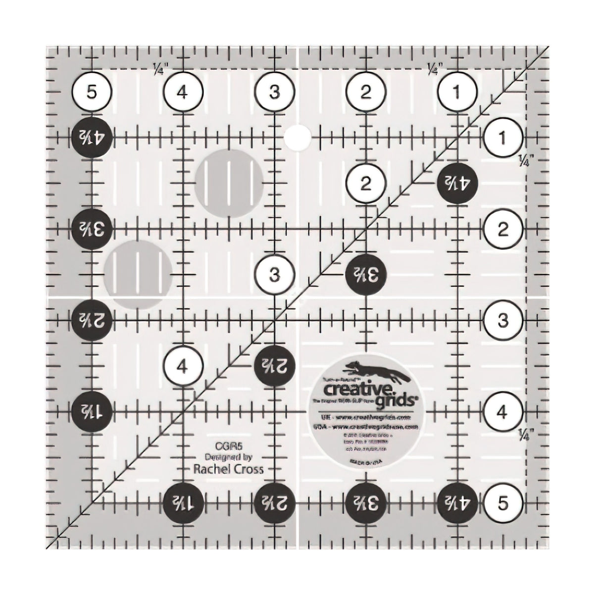 Creative Grids Quilt Ruler 5.5 in Square CGR5 – Quilt in a Day