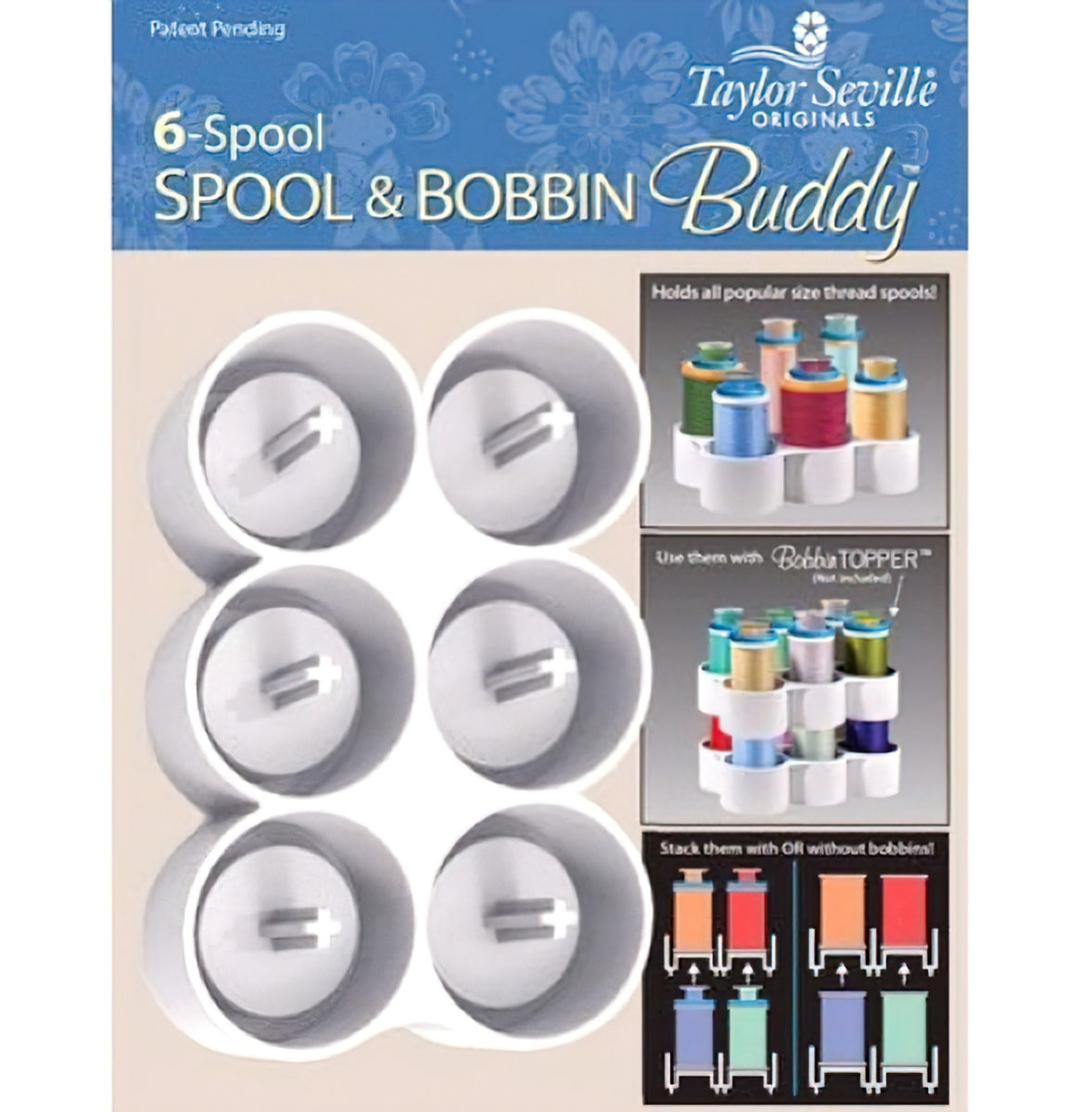 Spool & Bobbin Buddy, 6 spools by Taylor Seville – Quilt in a Day