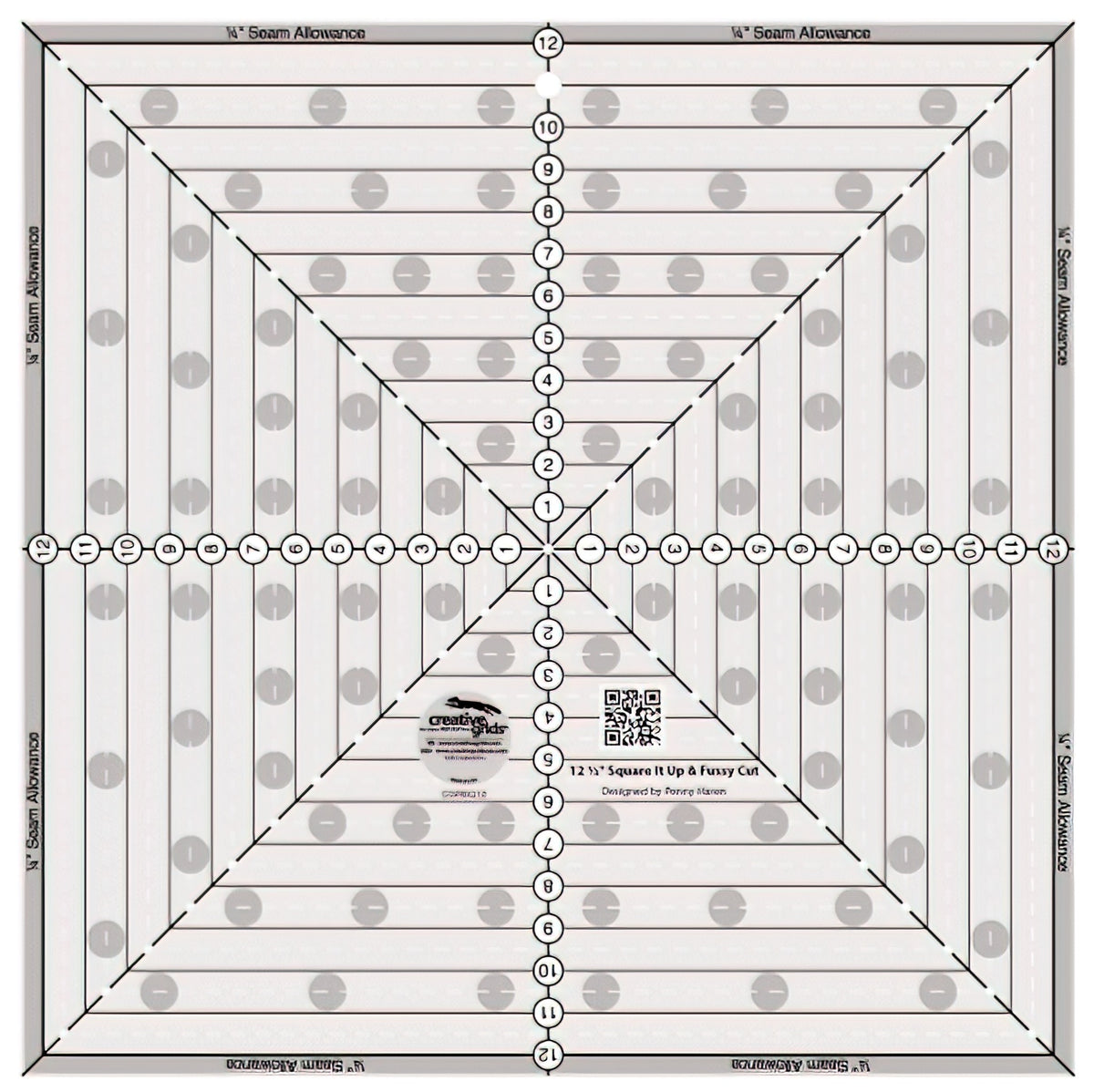 Creative Grids 12-1/2in Square It Up or Fussy Cut Square CGRSQ12 ...