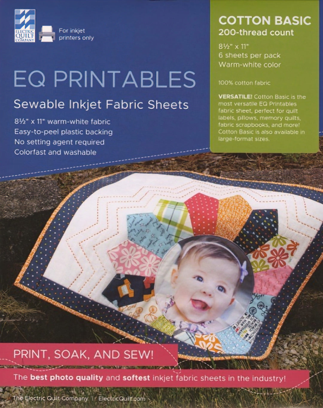 EQ Printables Inkjet Fabric Sheets 6 pack – Quilt in a Day