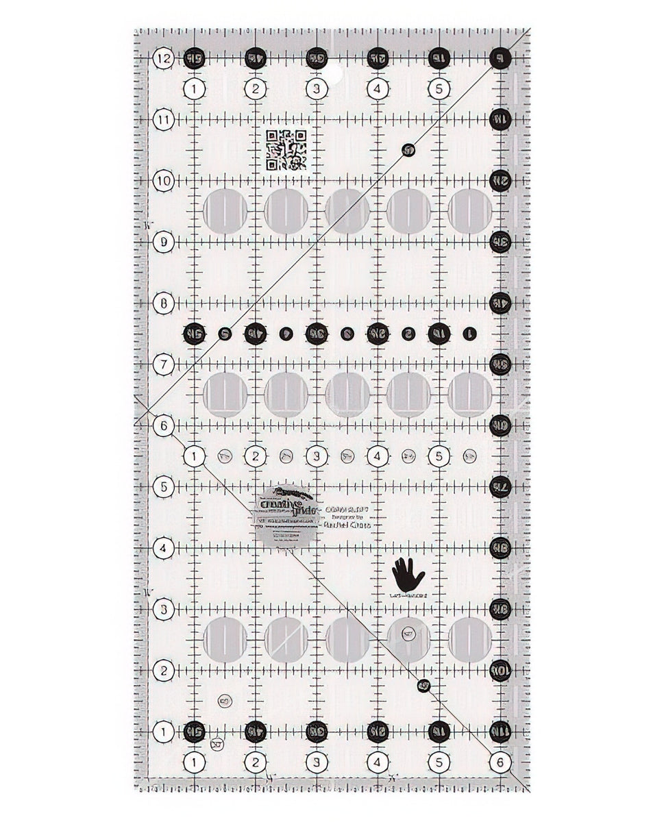Creative Grids LEFT Handed Quilt Ruler 6.5 x 12.5 inch CGR612LEFT ...