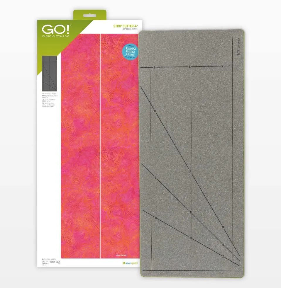 Accuquilt GO! Die 55085 Strip Cutter 4 inch (3.5 inch Finished) 2 Stri ...