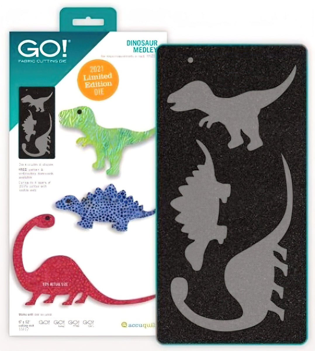 Accuquilt GO! Die 55213 Dinosaur Medley Limited Edition – Quilt in a Day