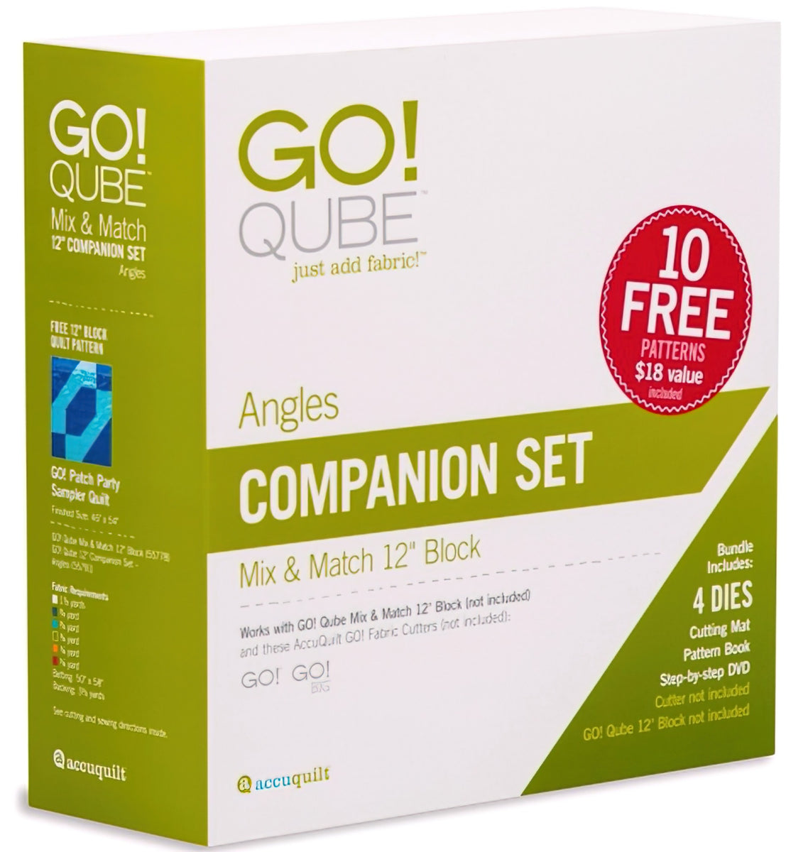 Accuquilt GO! Qube 55791 12 inch Companion Set - Angles – Quilt in a Day