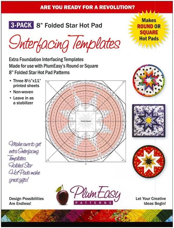 Hot Pad Interfacing Templates 3-pack PEP201 – Quilt in a Day